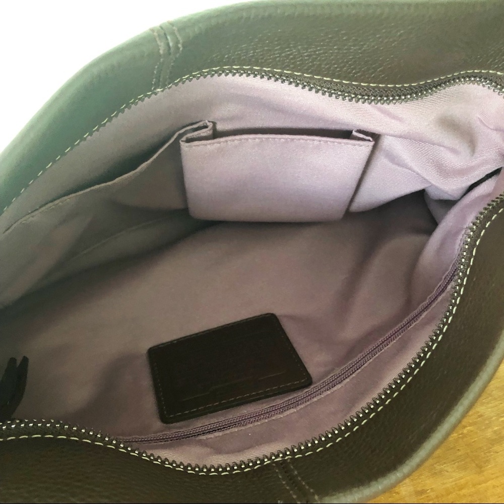 Coach Leather Hobo Handbag In Dark Brown - F15064 - Gem